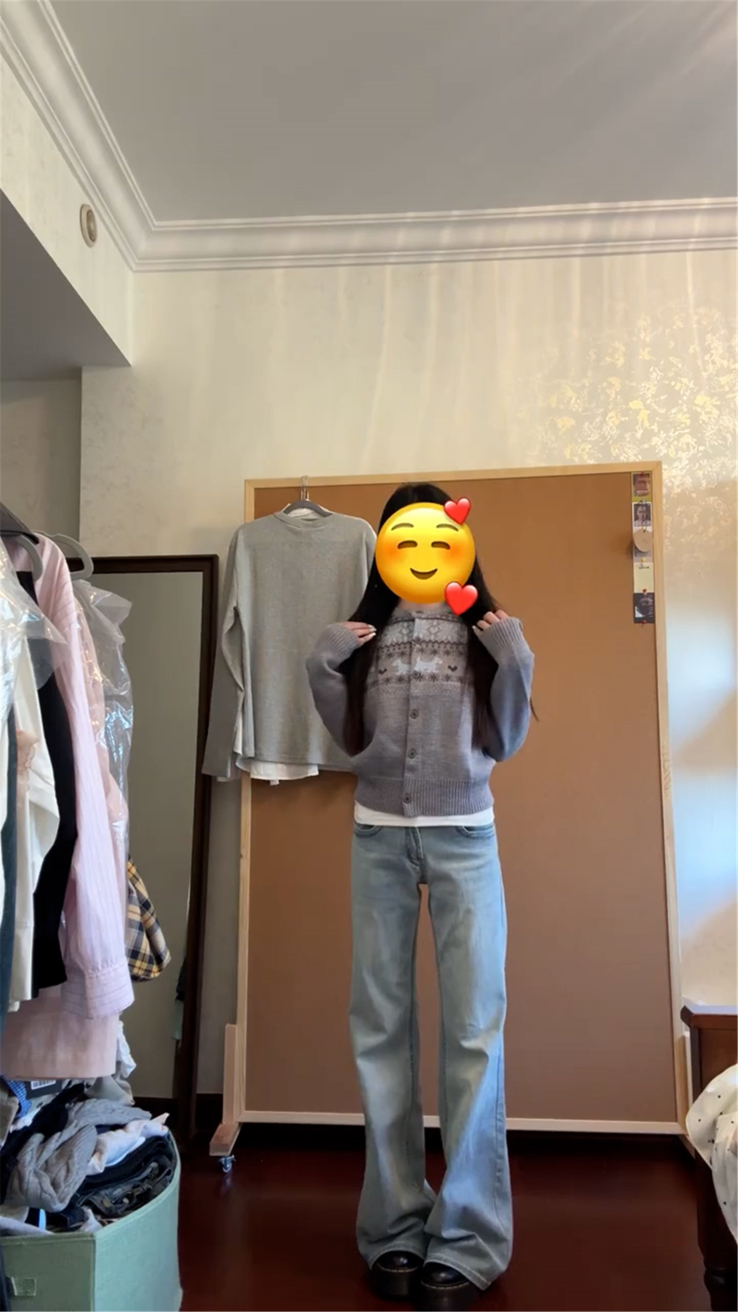 早秋季韩系费尔岛针织开衫上衣女2025新款慵懒风灰色毛衣外套薄款 – VVIC | GLOBAL